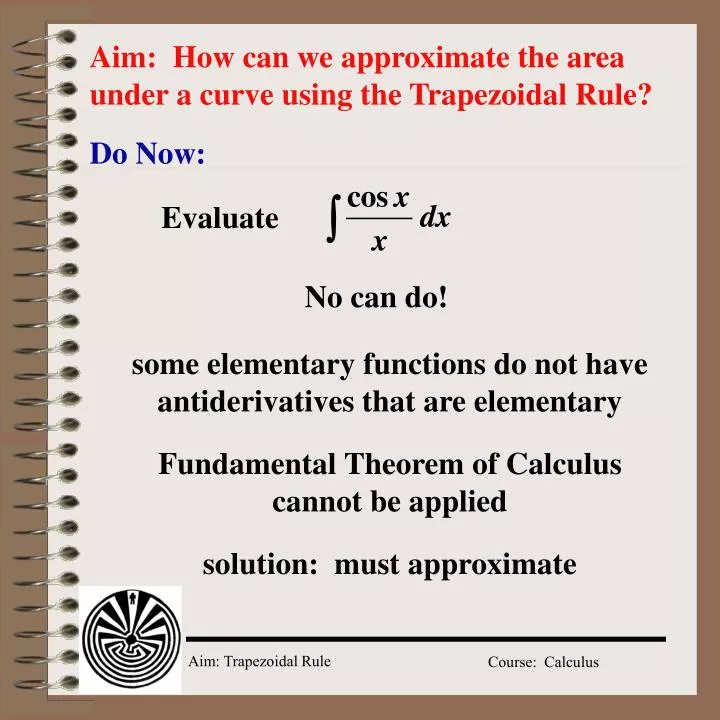 PPT - Aim: How can we approximate the area under a curve using the ...