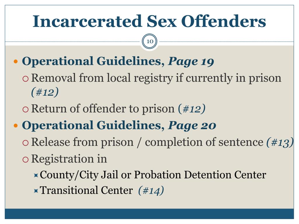 PPT - Law Enforcement Sex Offender Registry Seminar: Day to Day ...