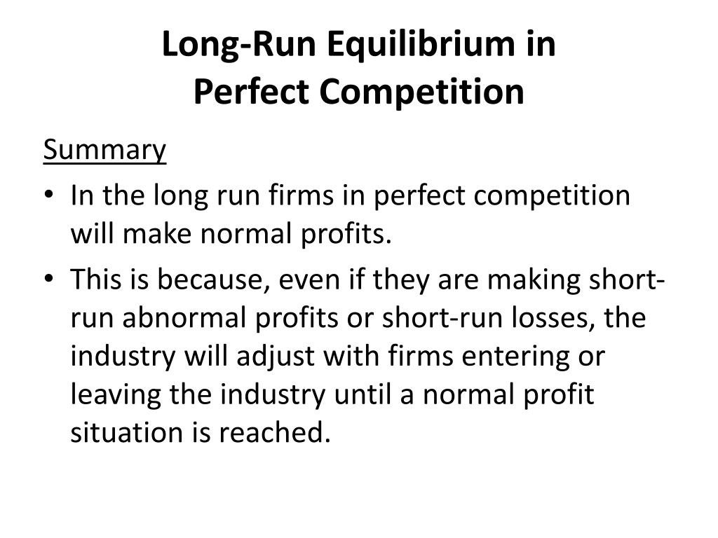 PPT - PERFECT COMPETITION Economics – Course Companion Blink & Dorton ...