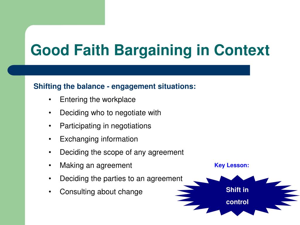 PPT - Workforce Conference - Park Hyatt Good Faith Bargaining ...