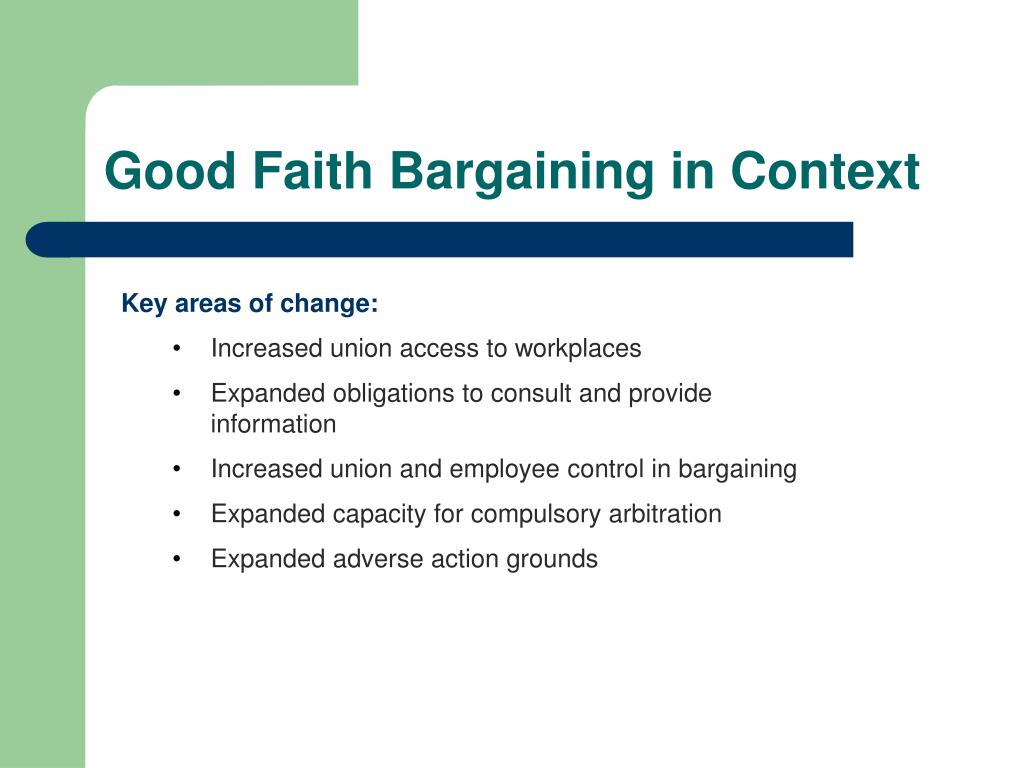PPT - Workforce Conference - Park Hyatt Good Faith Bargaining ...
