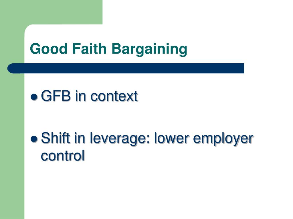 PPT - Workforce Conference - Park Hyatt Good Faith Bargaining ...