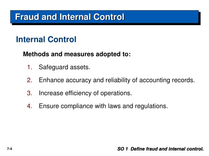 PPT - FRAUD, INTERNAL CONTROL, AND CASH PowerPoint Presentation - ID ...