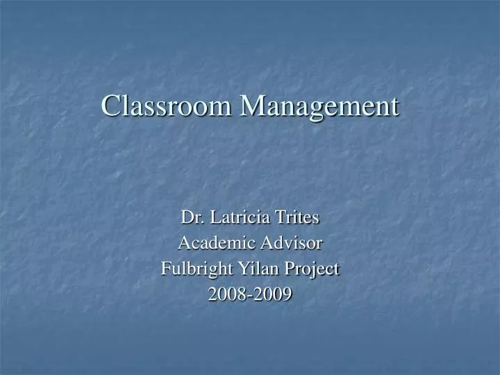 PPT - Classroom Management PowerPoint Presentation, free download - ID ...