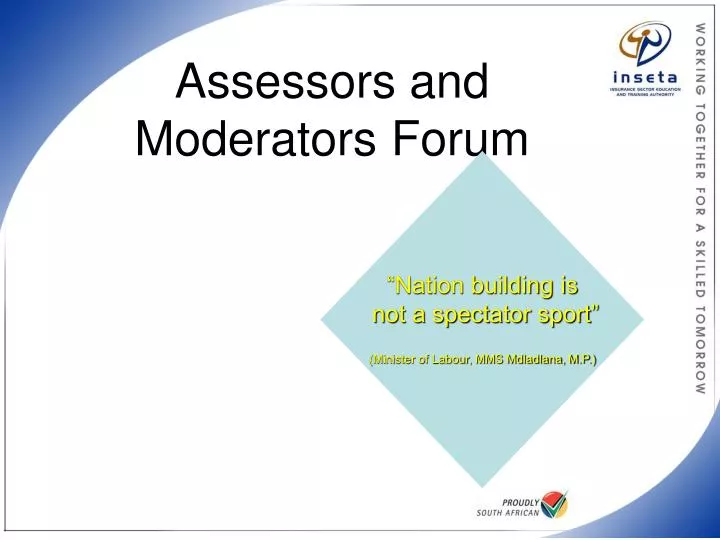 PPT - Assessors and Moderators Forum PowerPoint Presentation, free ...