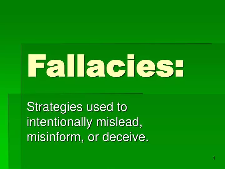 PPT - Fallacies: PowerPoint Presentation, free download - ID:1072048