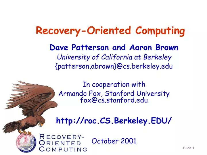 PPT - Recovery-Oriented Computing PowerPoint Presentation, free ...