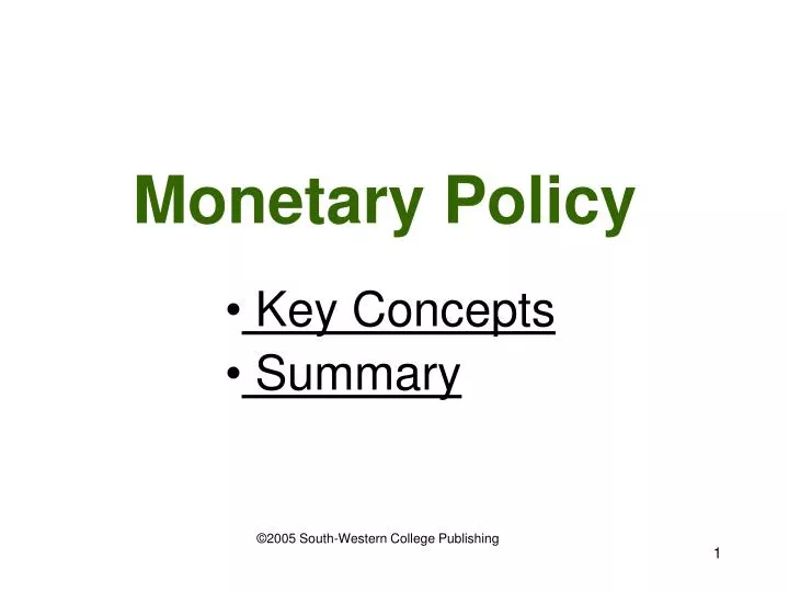 PPT - Monetary Policy PowerPoint Presentation, free download - ID:1072374