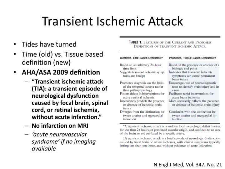 PPT - Approach to TIA and Management of Stroke after 4.5 hours ...