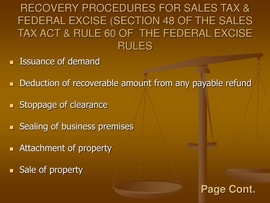 PPT - AUDIT, RECOVERY PROCEDURES & PENALTIES UNDER SALES TAX ACT, 1990 ...