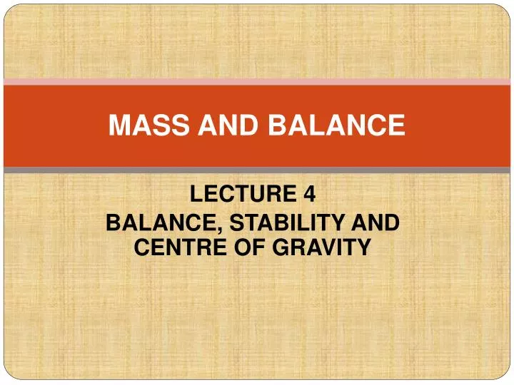PPT - MASS AND BALANCE PowerPoint Presentation, free download - ID:1072843