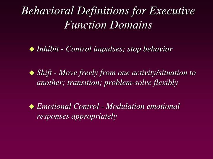 PPT - Behavior Rating Inventory of Executive Function BRIEF TM ...