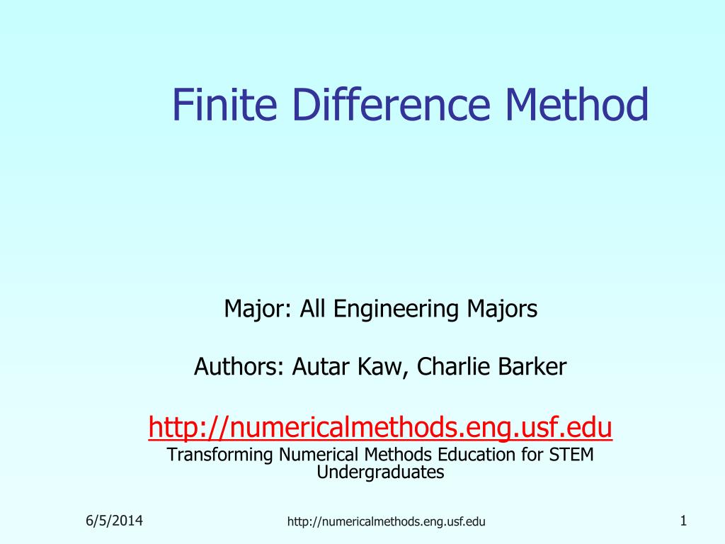 Ppt Finite Difference Method Powerpoint Presentation Free Download