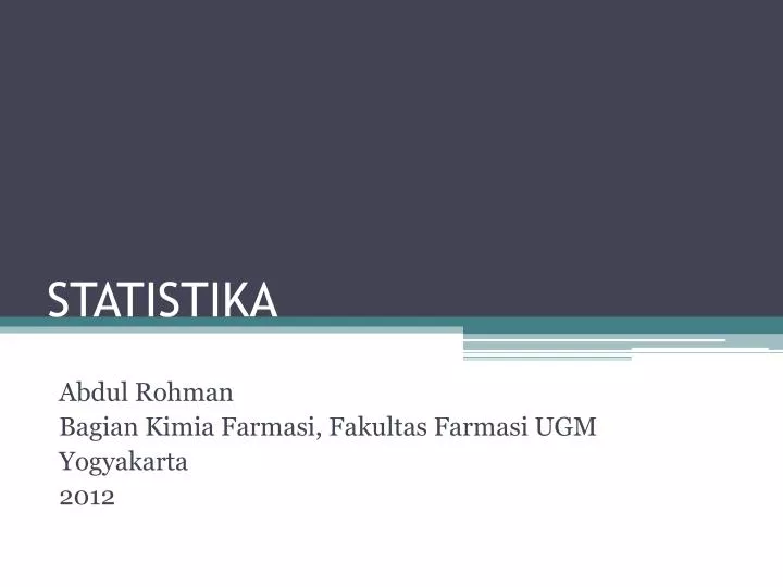 PPT - STATISTIKA PowerPoint Presentation, free download - ID:1074028