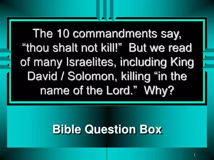 PPT - Bible Question Box PowerPoint Presentation, free download - ID ...