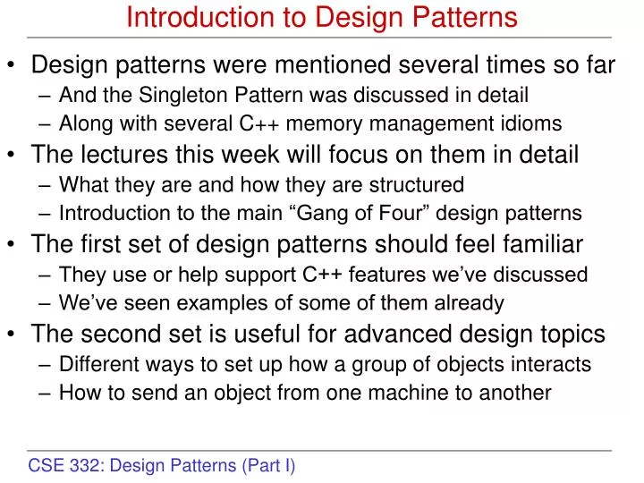 PPT - Introduction to Design Patterns PowerPoint Presentation, free ...