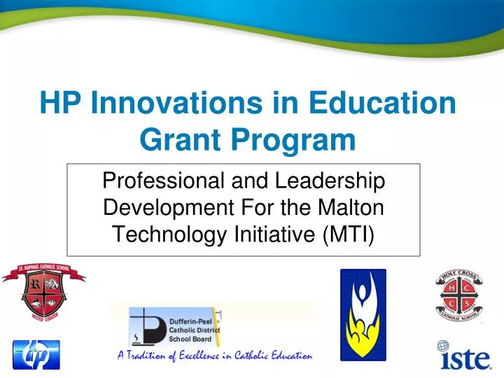 PPT - HP Innovations in Education Grant Program PowerPoint Presentation ...