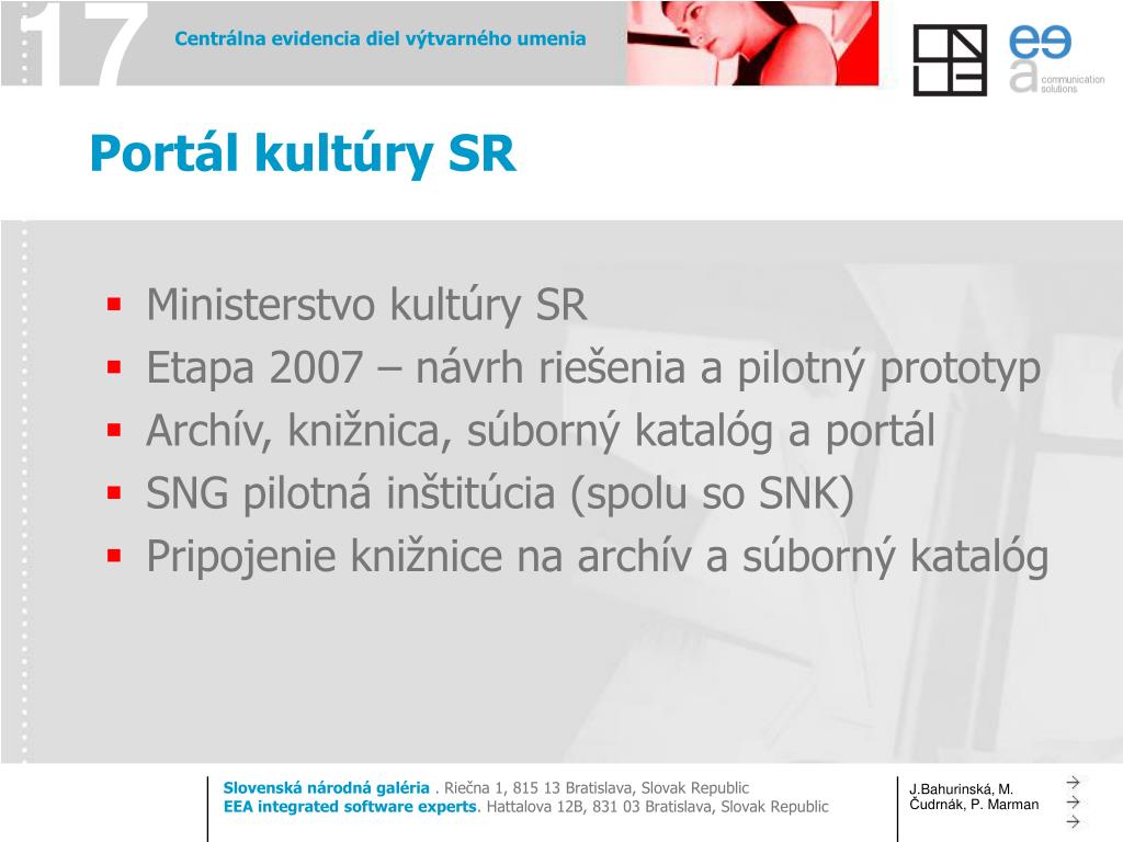 PPT - Jana Bahurinsk á, Slovenská národná galéria Michal Čudrnák ...