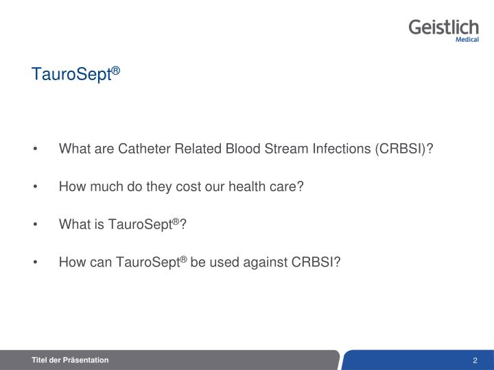 PPT - TauroSept ® PowerPoint Presentation - ID:1075973