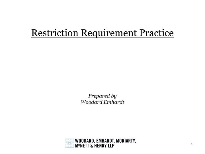PPT - Restriction Requirement Practice PowerPoint Presentation, free ...