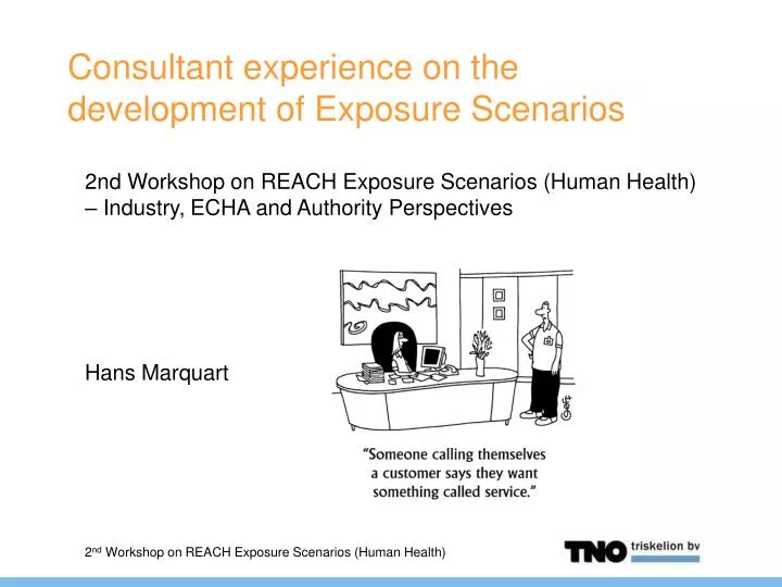 PPT - Consultant experience on the development of Exposure Scenarios ...
