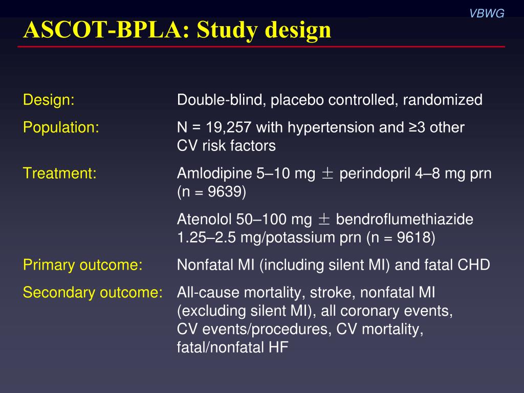 PPT - Results from ASCOT-BPLA: A nglo- S candinavian C ardiac O utcomes ...