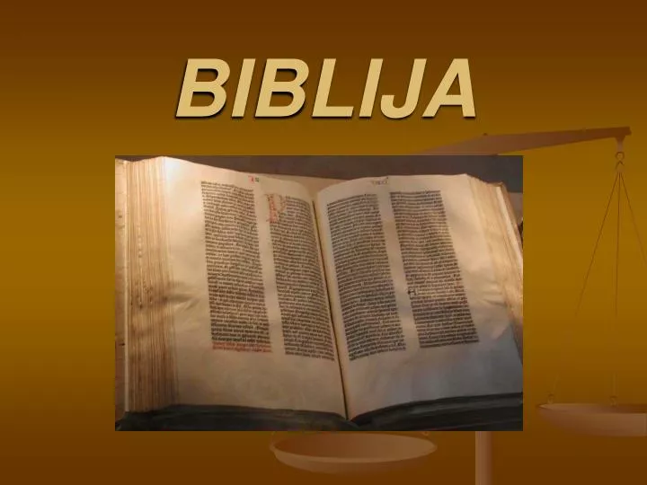 PPT - BIBLIJA PowerPoint Presentation, free download - ID:1078589