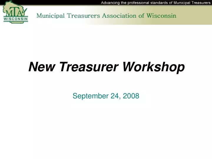 PPT - New Treasurer Workshop PowerPoint Presentation, free download ...
