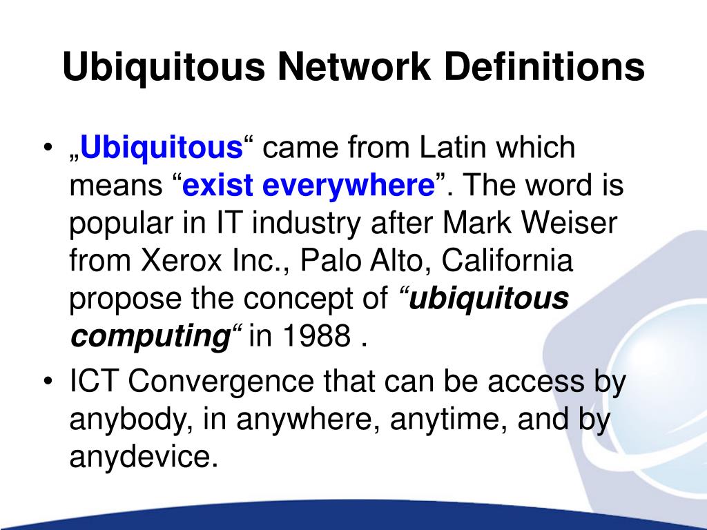 PPT - The Possibility & Opportunity to Develop Ubiquitous Network in ...