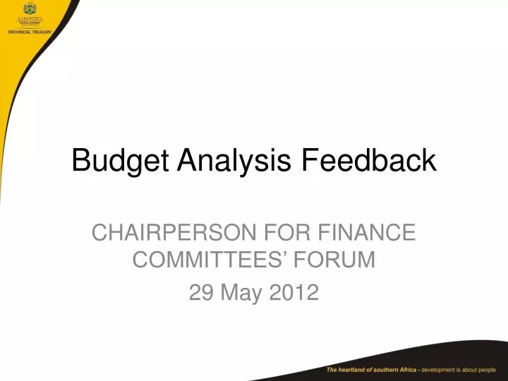 PPT - Budget Analysis Feedback PowerPoint Presentation, free download ...