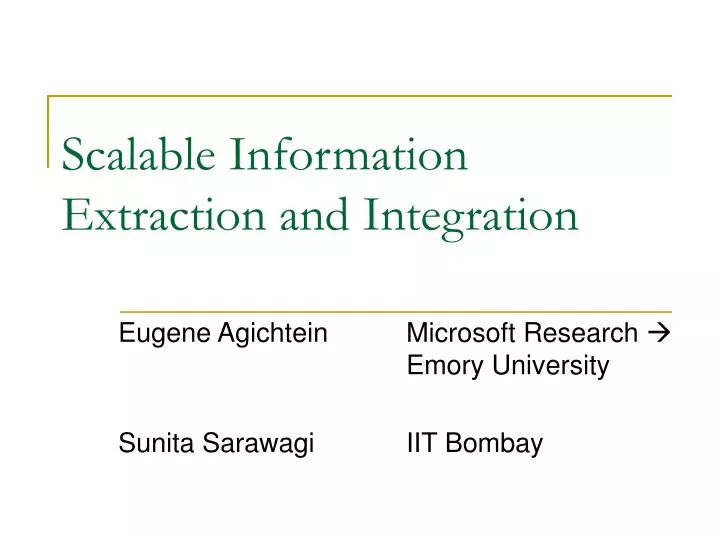 Ppt Scalable Information Extraction And Integration Powerpoint Presentation Id1080302
