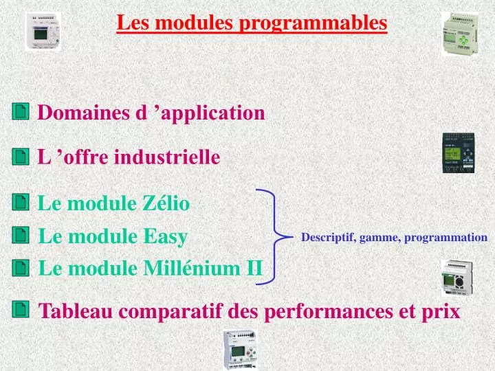 PPT - Les modules programmables PowerPoint Presentation, free download ...