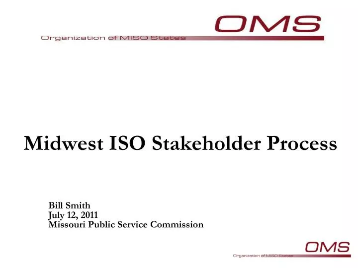 PPT - Midwest ISO Stakeholder Process PowerPoint Presentation, free ...