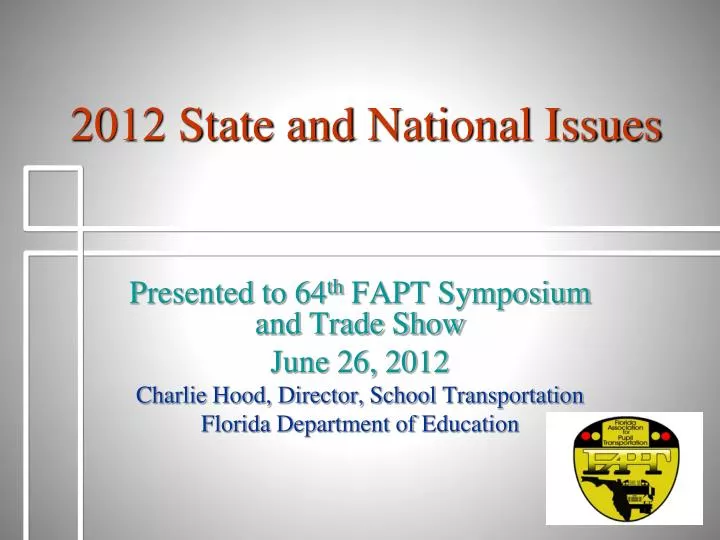 PPT - 2012 State and National Issues PowerPoint Presentation, free ...