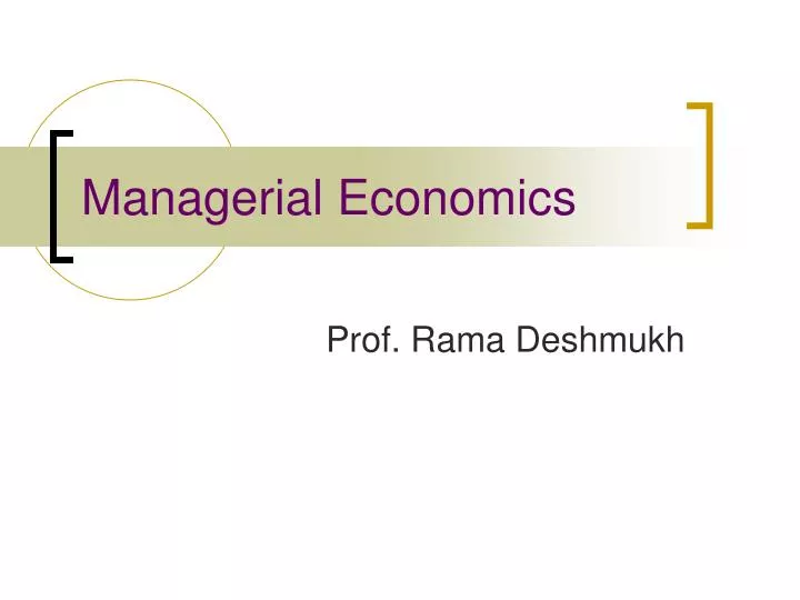 PPT - Managerial Economics PowerPoint Presentation, free download - ID ...