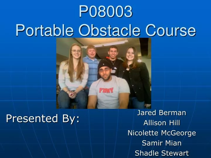 PPT - P08003 Portable Obstacle Course PowerPoint Presentation, free ...
