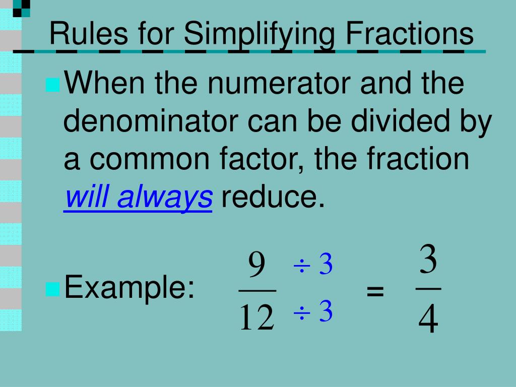 PPT Simplifying Fractions PowerPoint Presentation Free Download ID 