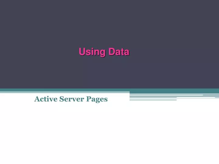 PPT - Using Data PowerPoint Presentation, free download - ID:1084347