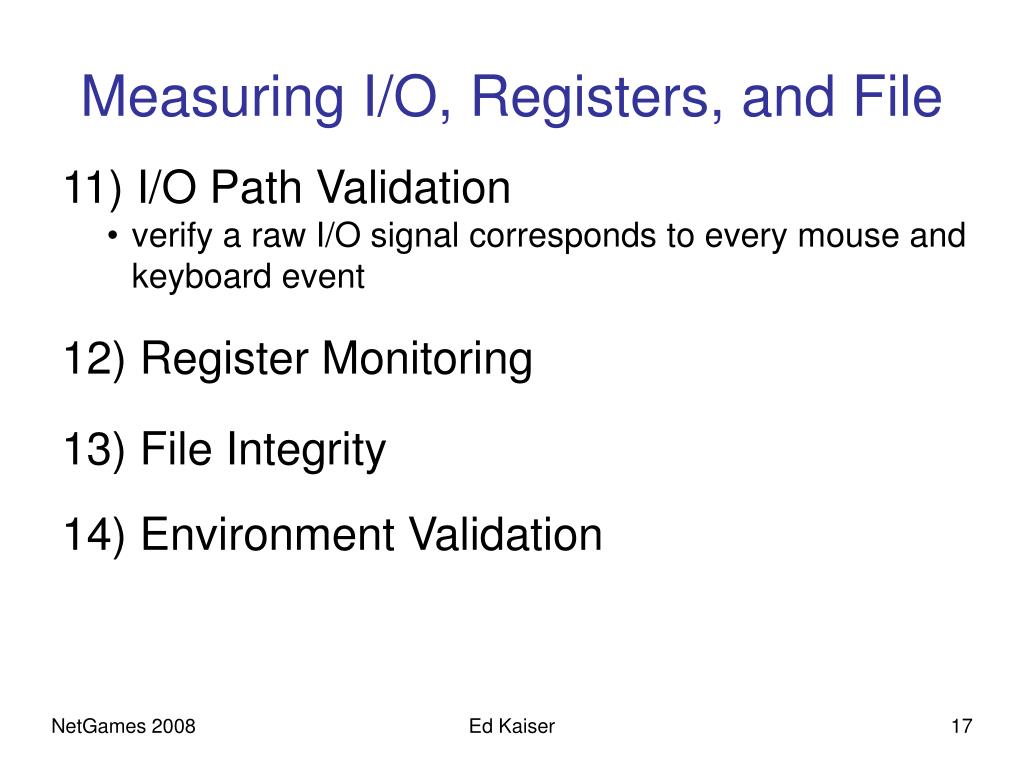 PPT - Stealth Measurements for Cheat Detection in On-line Games ...