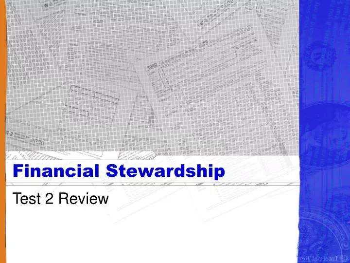 PPT - Financial Stewardship PowerPoint Presentation, free download - ID ...