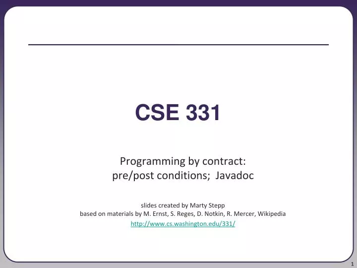 Ppt Cse 331 Powerpoint Presentation Free Download Id 1084958