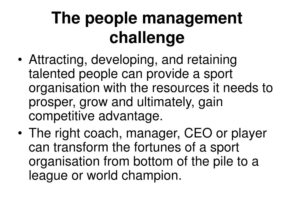 PPT - Managing people in sport organisations: A strategic human ...