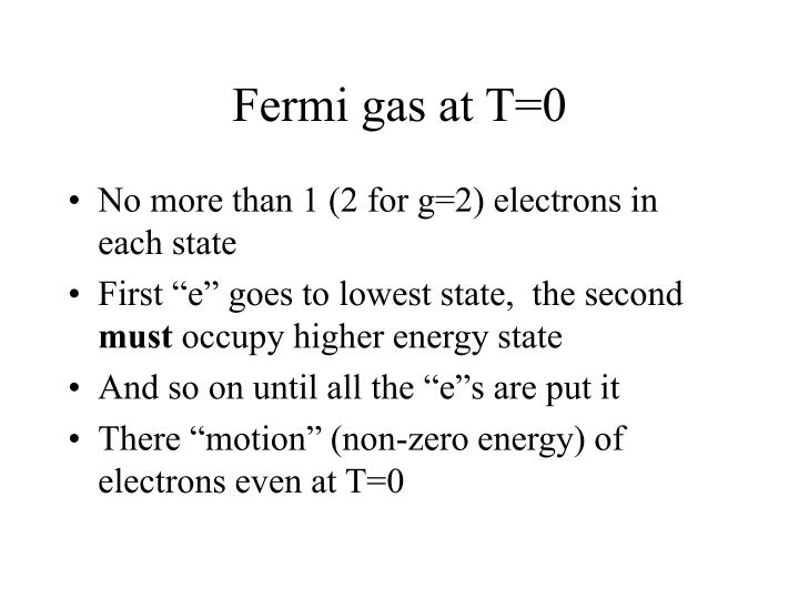 PPT - Degenerate Fermi Gas PowerPoint Presentation - ID:1086145