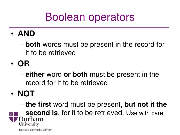 PPT - Boolean operators PowerPoint Presentation, free download - ID:1086877