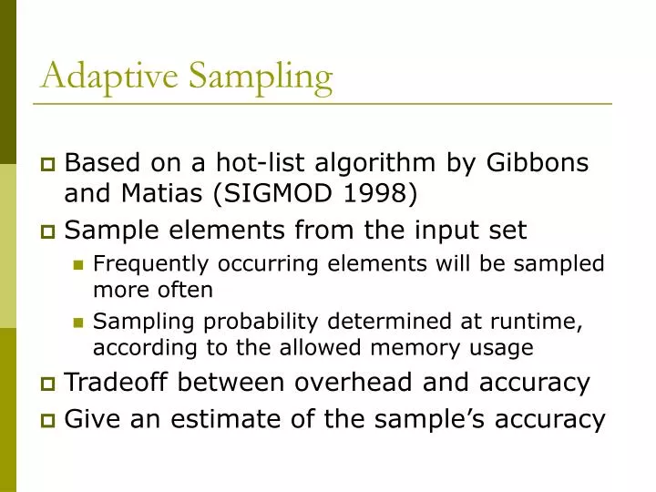 PPT - Adaptive Sampling PowerPoint Presentation, free download - ID:1087009