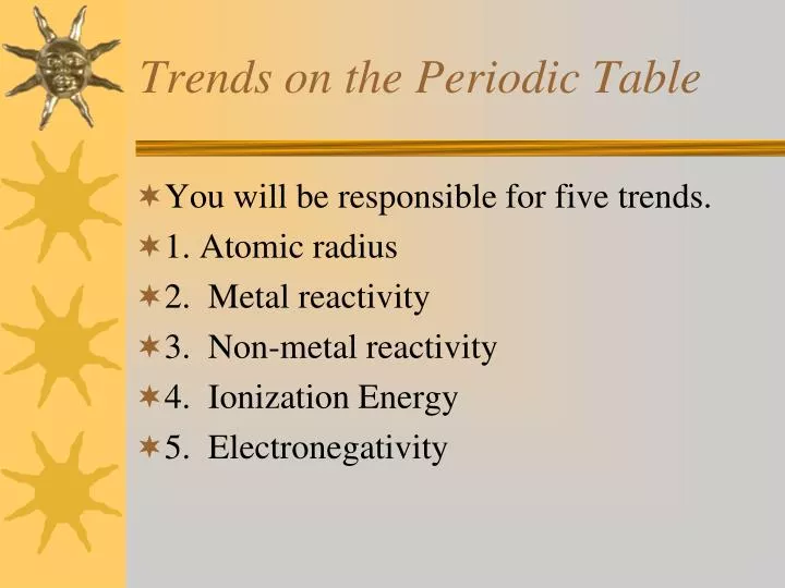 PPT - Trends on the Periodic Table PowerPoint Presentation, free ...
