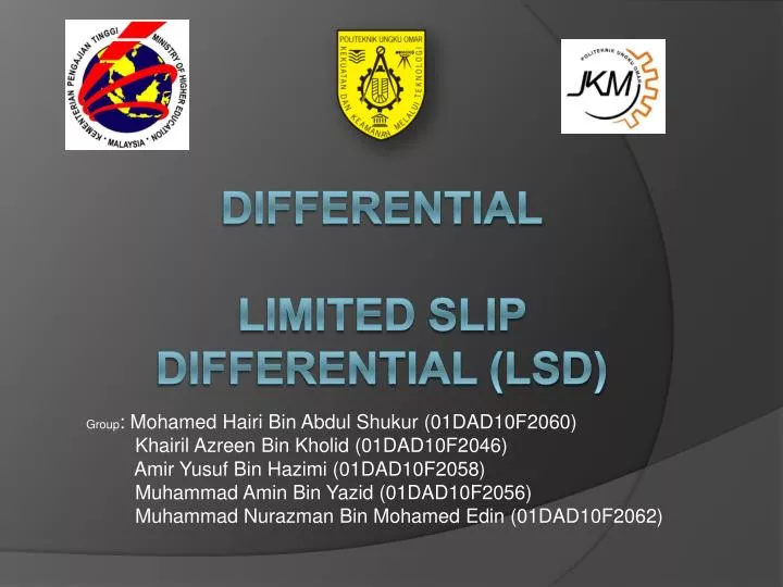 PPT - Differential Limited Slip Differential (LSD) PowerPoint ...