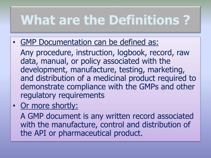 PPT - Management of GMP Documentation PowerPoint Presentation - ID:1091020