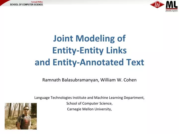 Ppt Joint Modeling Of Entity Entity Links And Entity Annotated Text Powerpoint Presentation