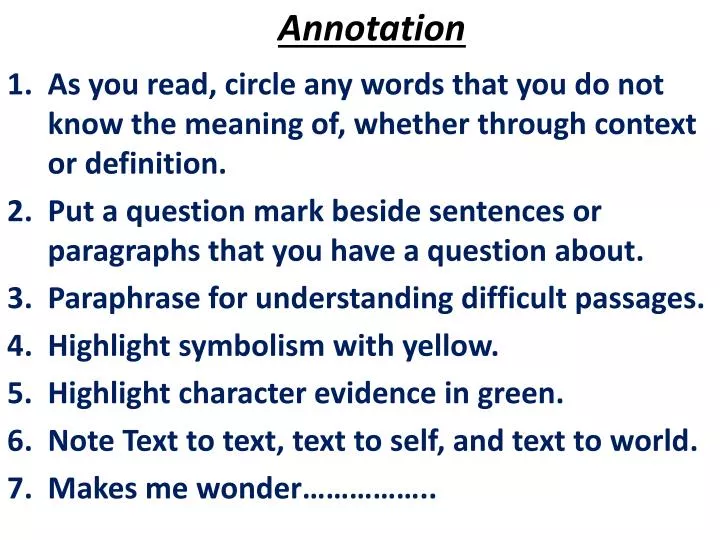 PPT - Annotation PowerPoint Presentation - ID:1091601 PPT - Annotation PowerPoint Presentation - ID:1091601